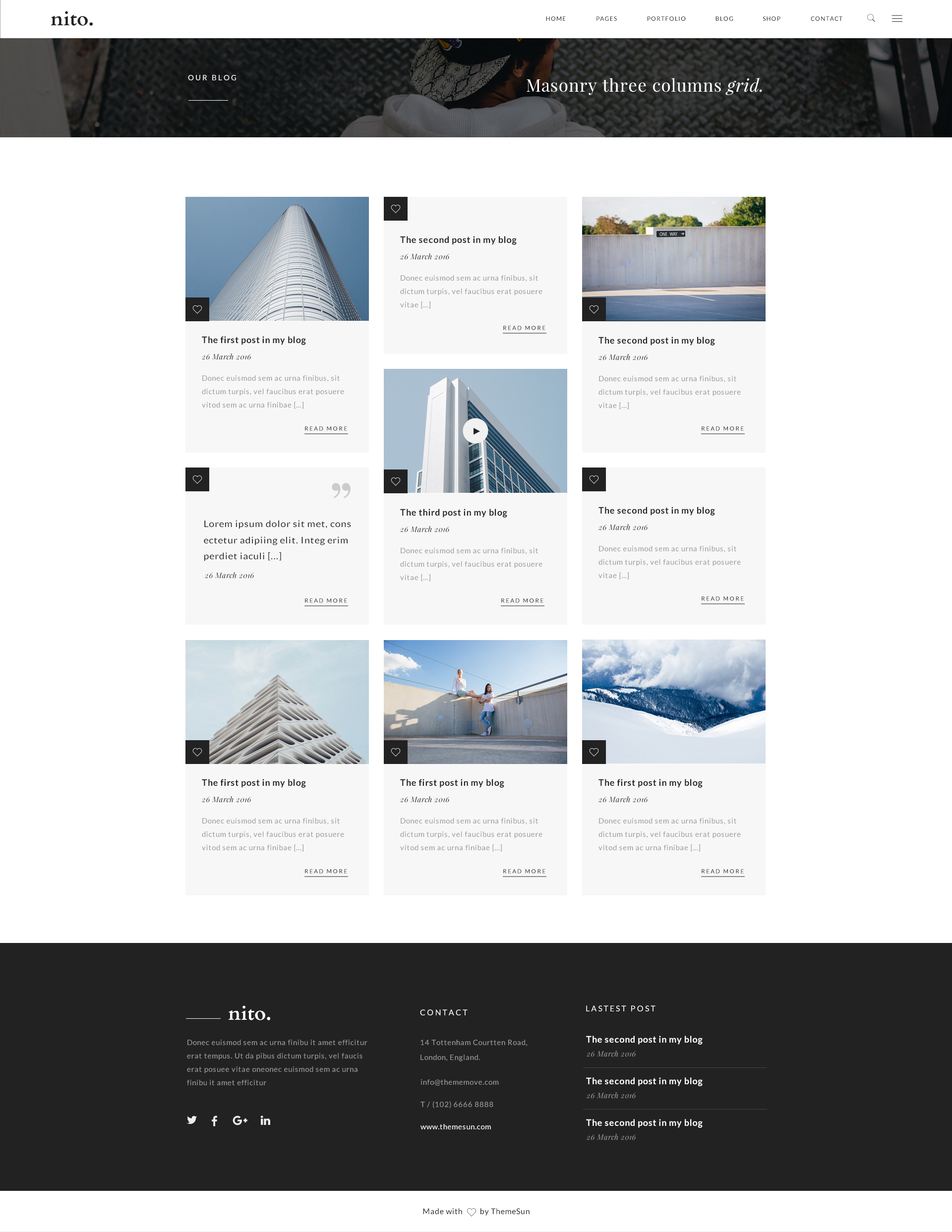 Nito - A Clean & Minimal Multi-purpose PSD Template by ThemeSun | ThemeForest